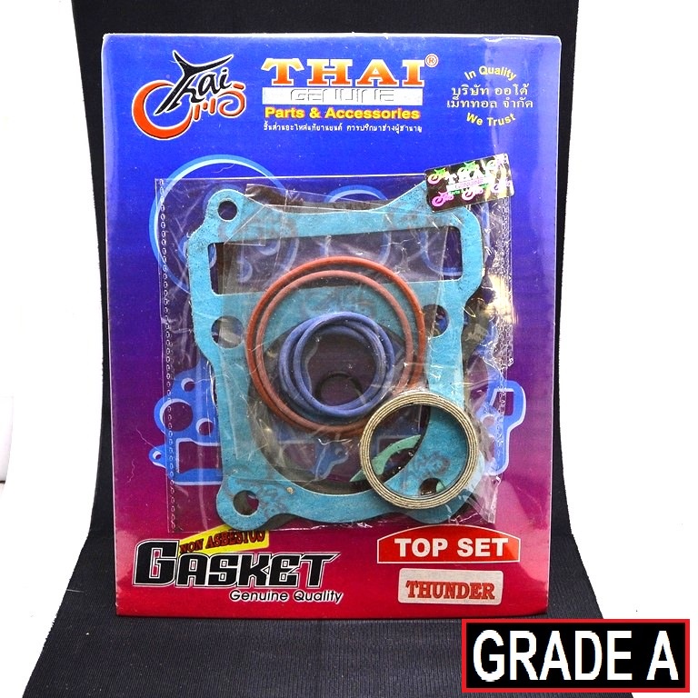 Jual Thailand Pres Biru Topset Thunder 125 Packing Paking Top Set Gasket Lengkap Perpak Blok Cop ...