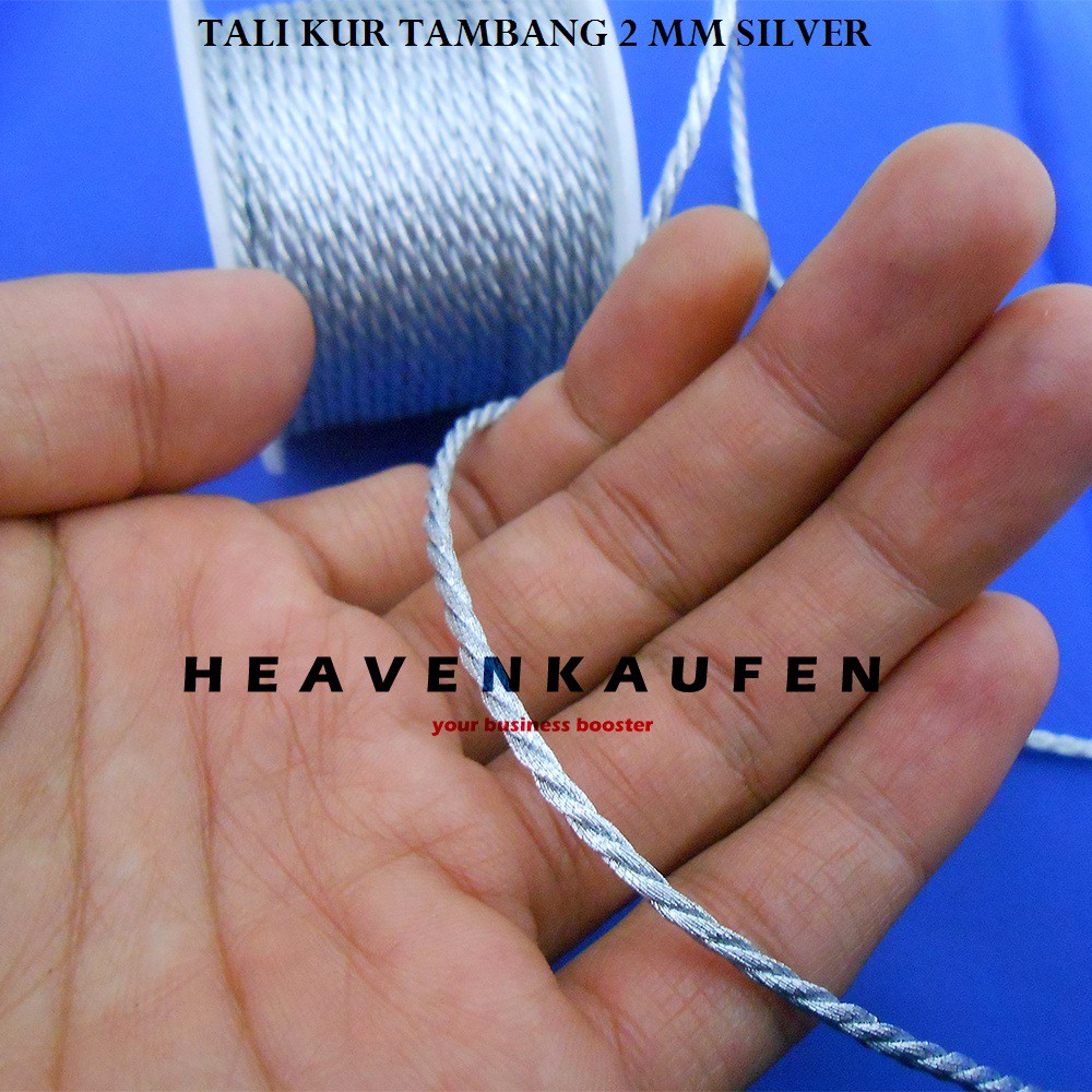 Jual Tali Kur Tambang 2 mm Silver untuk Tali Craft Kerajinan Souvenir ...