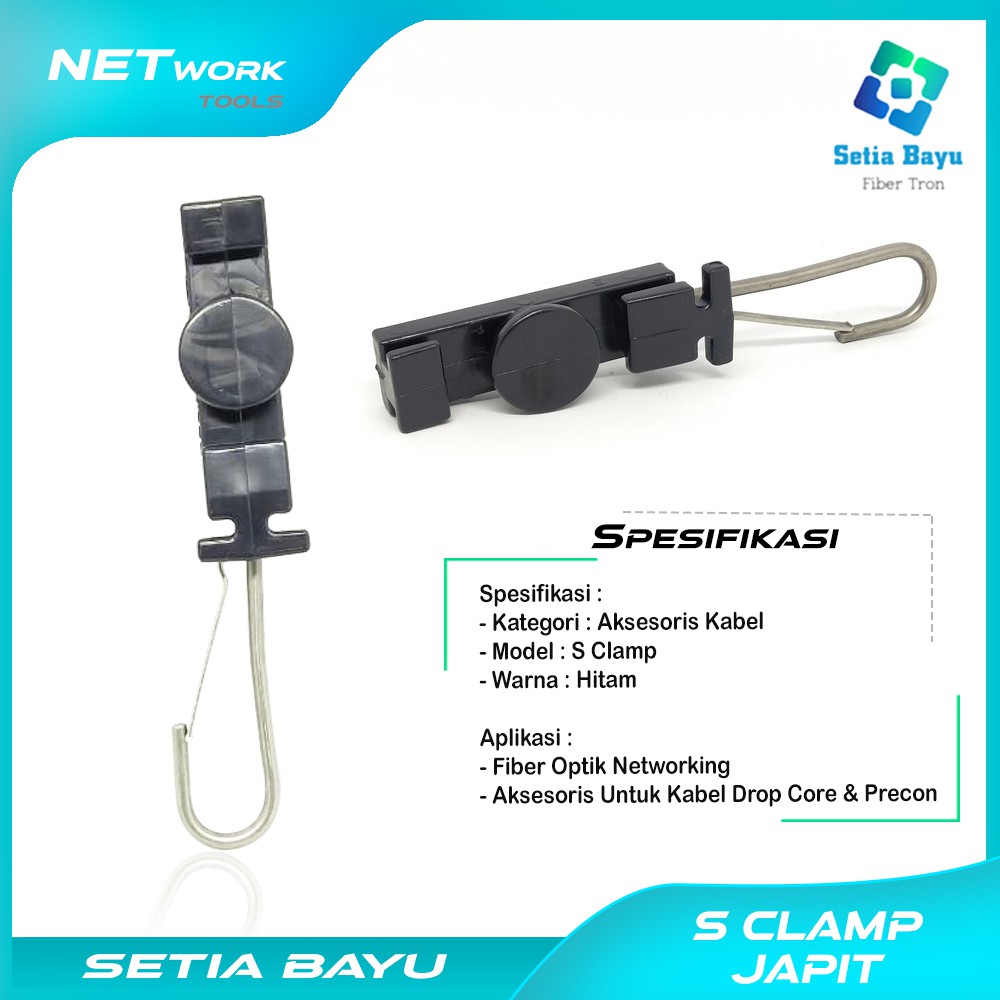 Jual S Clamp Japit Hitam Pengait Kabel | Shopee Indonesia