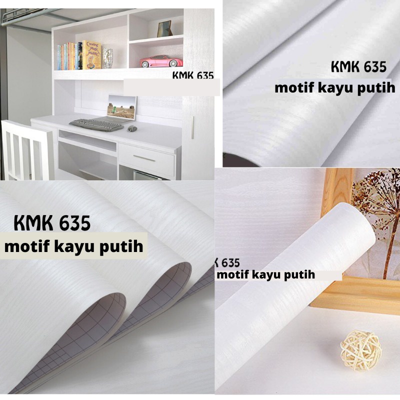 Jual [VIP] KMK 635 WALLPAPERSTIKER STICKER DINDING MOTIF KAYU PUTIH ...