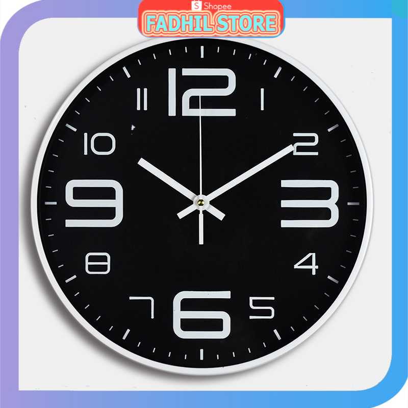 Jual Jam Dinding Bulat Quartz Creative Design Modern - H6588 | Shopee ...