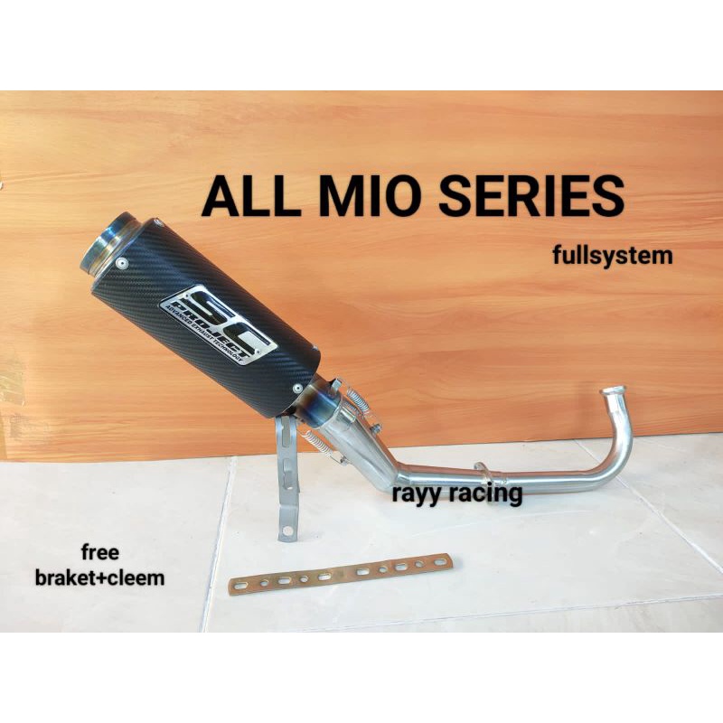 Jual knalpot racing SC PROJECT KARBON untuk semua motor MATIC MIO./ALL TYPE MIO. mio sporty/mio ...