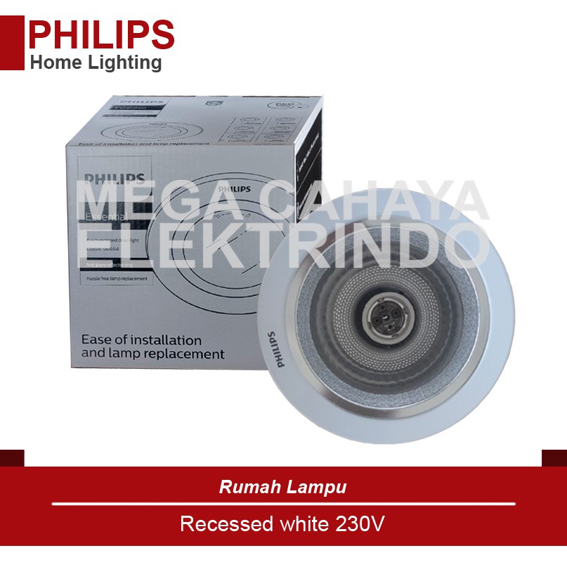 Jual PHILIPS DOWNLIGHT 66662 Recessed White / Nickel | Rumah Lampu 3" | Shopee Indonesia