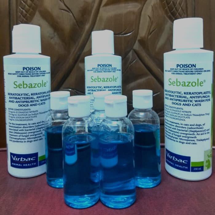 Jual Shampoo Virbac Sebazole Repack 60 ml Shampo Jamur Kucing Anjing ...