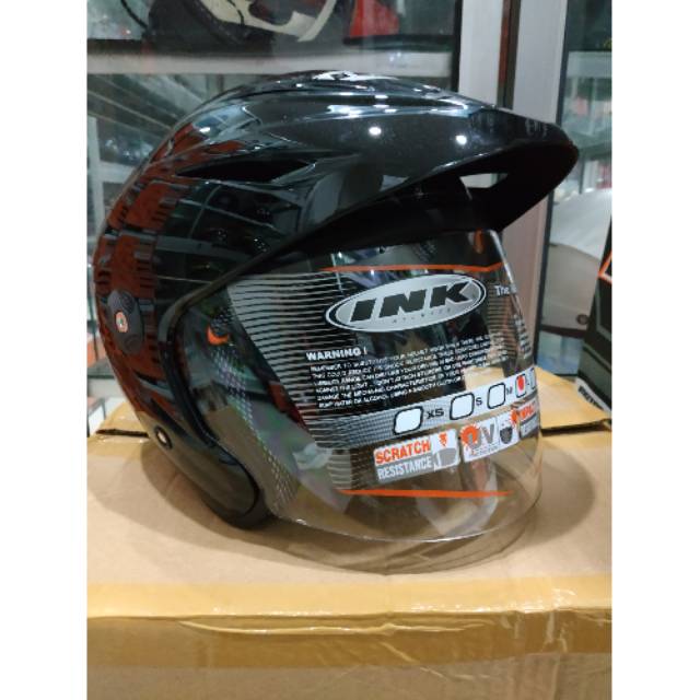 Jual HELM INK CX25 BLACK METALIK HELM HALF FACE INK CX 25 ORIGINAL HELM ...