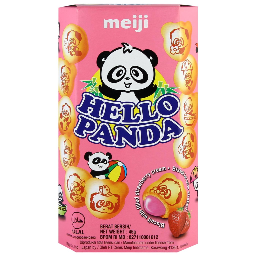 Jual Meiji Hello Panda Stroberi Strawberry 45 gram Cemilan Anak ...