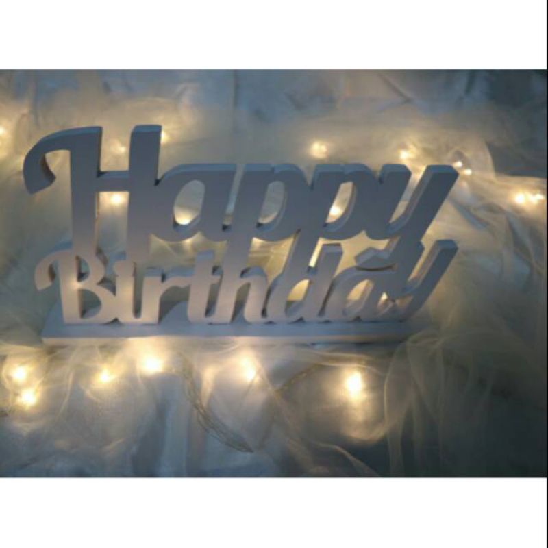 Jual Happy birthday shabby dekorasi Meja Ulang tahun Hiasan meja ukuran ...