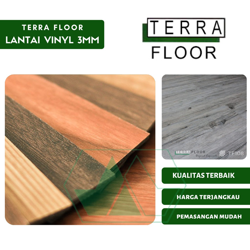 Jual Lantai Vinyl Motif Kayu TERRA FLOOR 3mm Lantai Kayu TF108 | Shopee ...