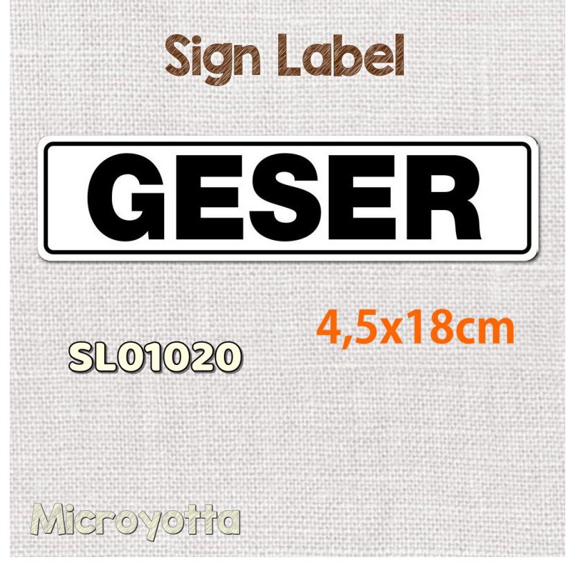 Jual Microyotta Sign Label - GESER - SL010020 | Shopee Indonesia