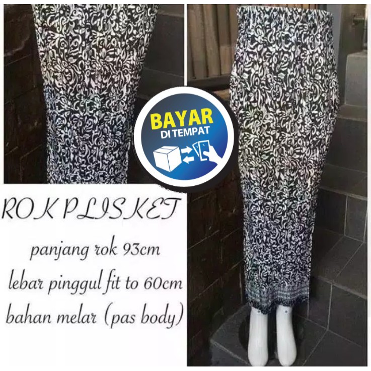 Jual ( Gallery Batik ) Rok plisket batik motif cacing silver / rok ...