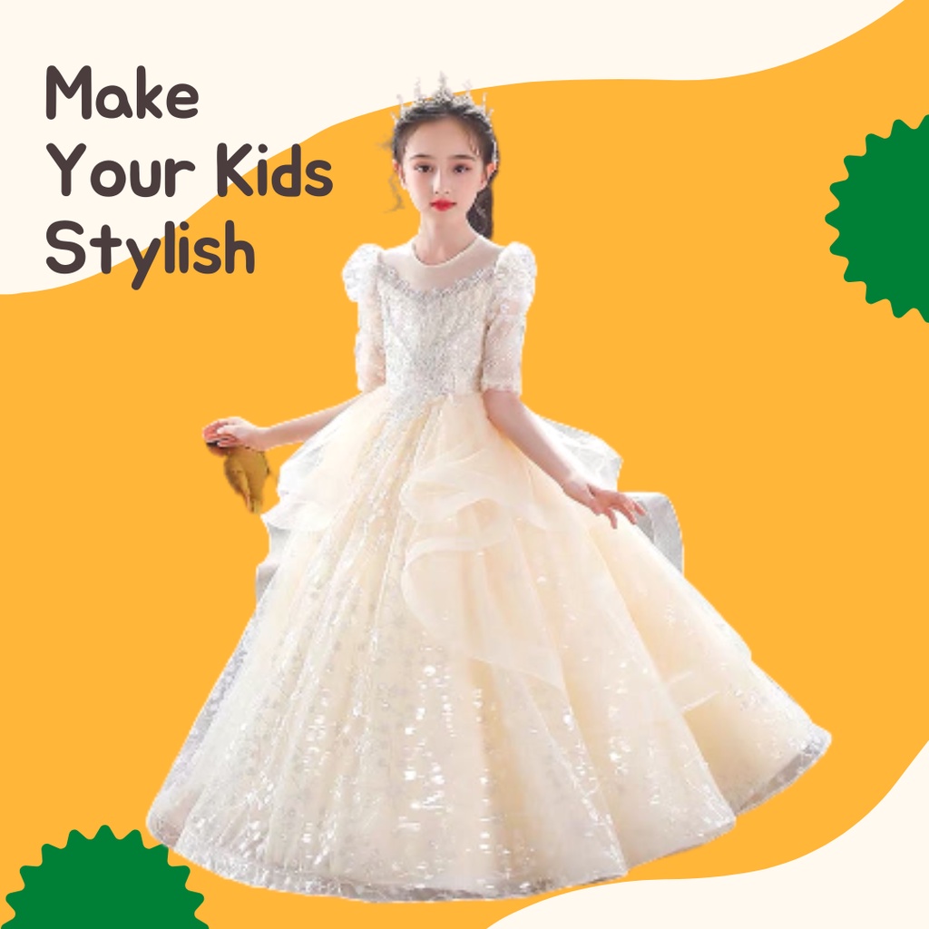 Jual Gaun anak - Gaun High-End Ulang Tahun Putri Gaun Bunga Gadis ...