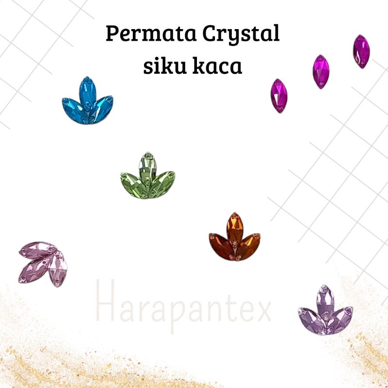 Jual Permata Crsytal/Diamond Kaca/Permata Siku (10 biji) | Shopee Indonesia