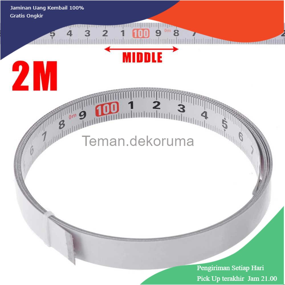 Jual TD - PKK Mayitr Meteran Adhesive Scale Bar Steel Ruler 2 Meter ...