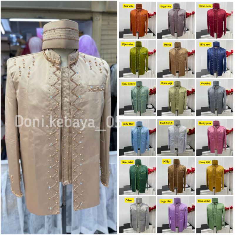 Jual Beskap pengantin pria mewah murah ukuran M L XL dan XXL | Shopee ...
