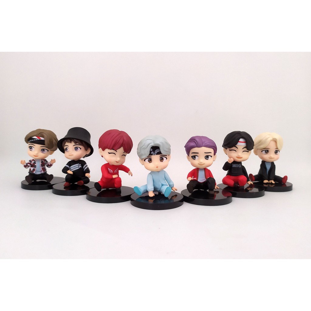 Jual Pajangan Figur BTS BT21 Bangtan Boys Figure ARMY per set Isi 7 ...