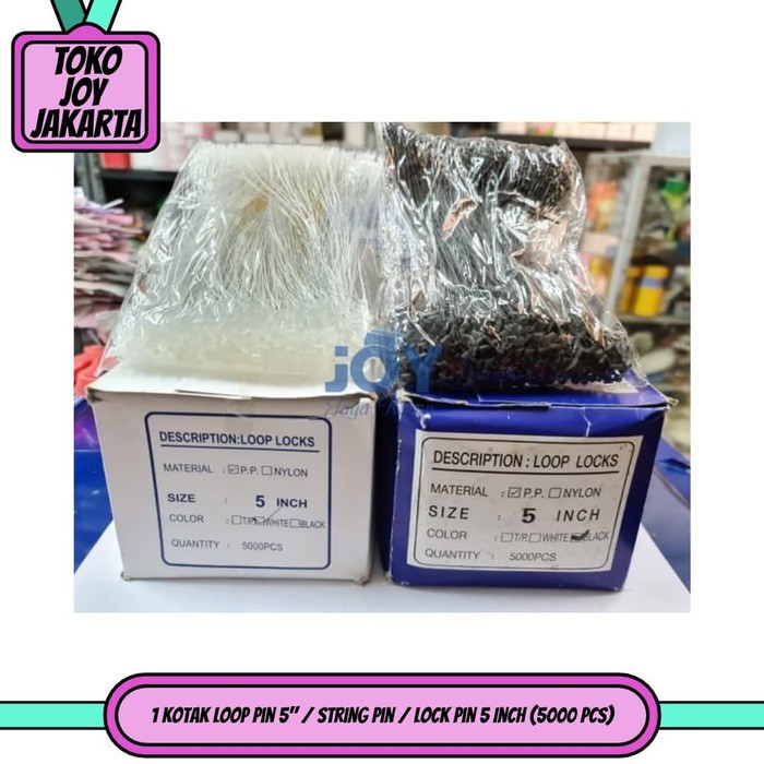 Jual 1 Kotak Loop Pin 5" / String Pin / Lock Pin 5 Inch (5000 pcs ...