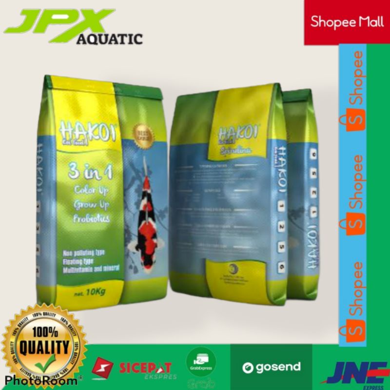 Jual HAKOI 3IN1 10KG / PELET KOI KARUNGAN / PAKAN KOI / IKAN KOI / KOI ...