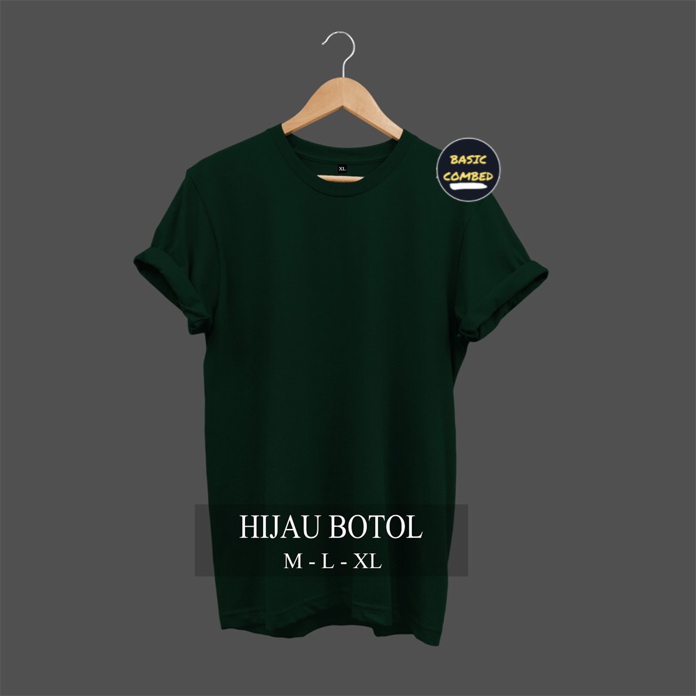 Jual KAOS POLOS HIJAU BOTOL COTTON COMBED 30S | Shopee Indonesia Jual KAOS POLOS HIJAU BOTOL COTTON COMBED 30S | Shopee Indonesia