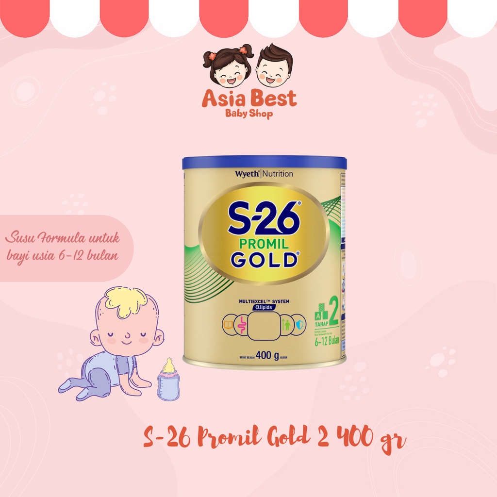 Jual S-26 Gold Promil Tahap 2 400 GR / Susu Formula untuk bayi usia 6 ...
