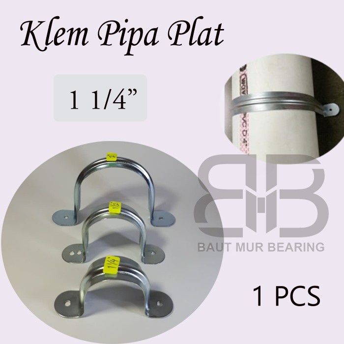 Jual Klem Pipa Plat 1 1/4" inch Besi / Pipe Clamp / Klem Omega Biasa 1 ...