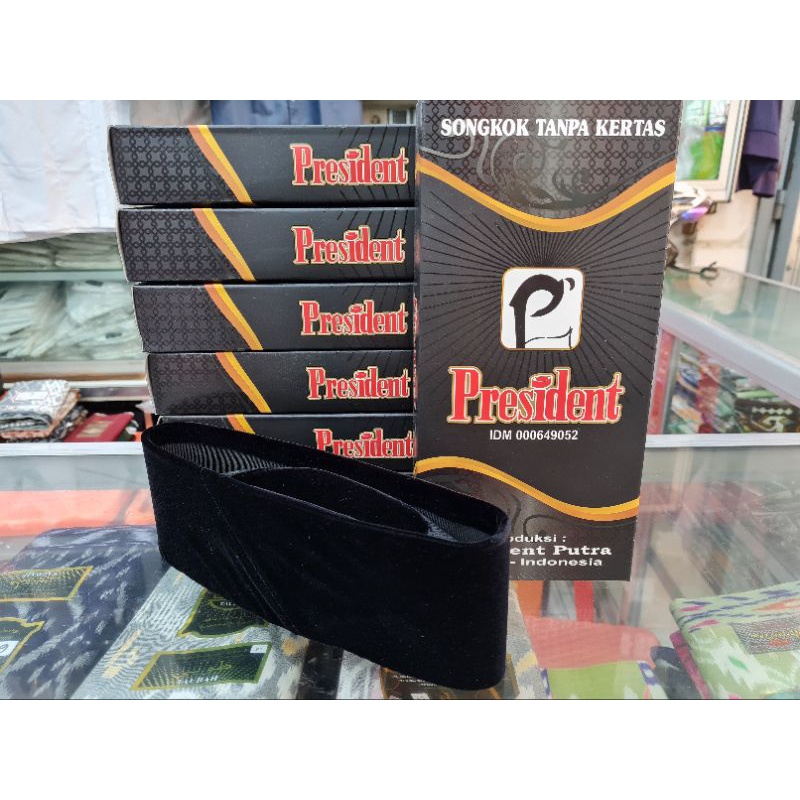 Jual Kopyah Hitam Peci Hitam Songkok Hitam Polos Merk President Super ...
