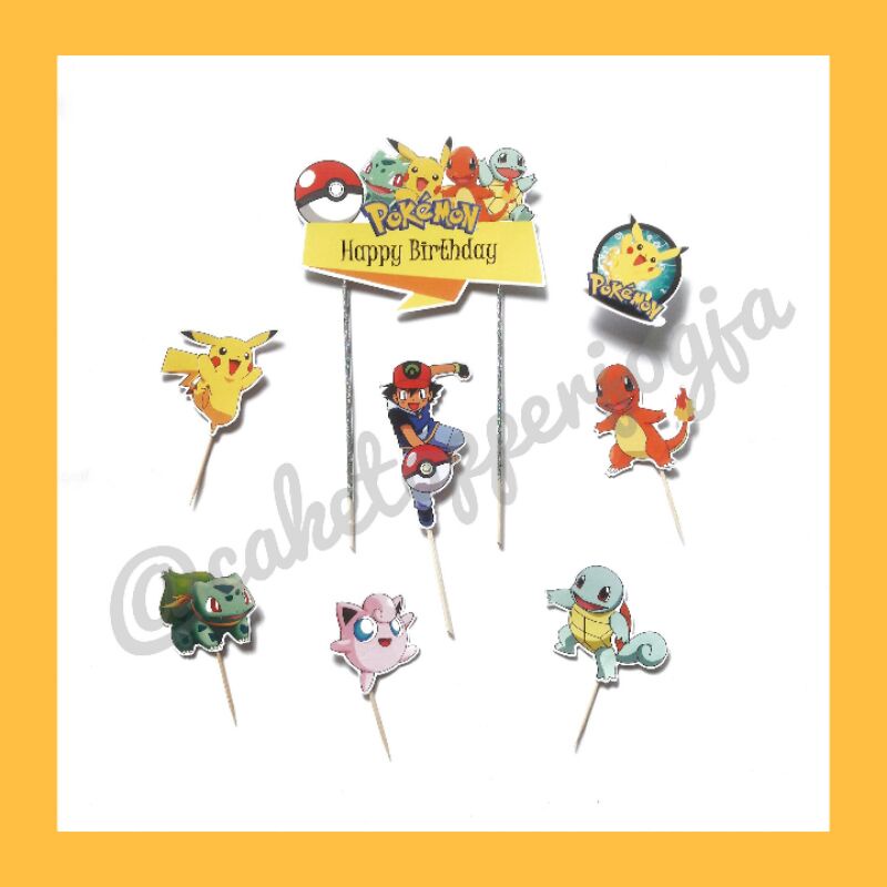 Jual Cake Topper Pokemon (Full set, medium size) | Shopee Indonesia