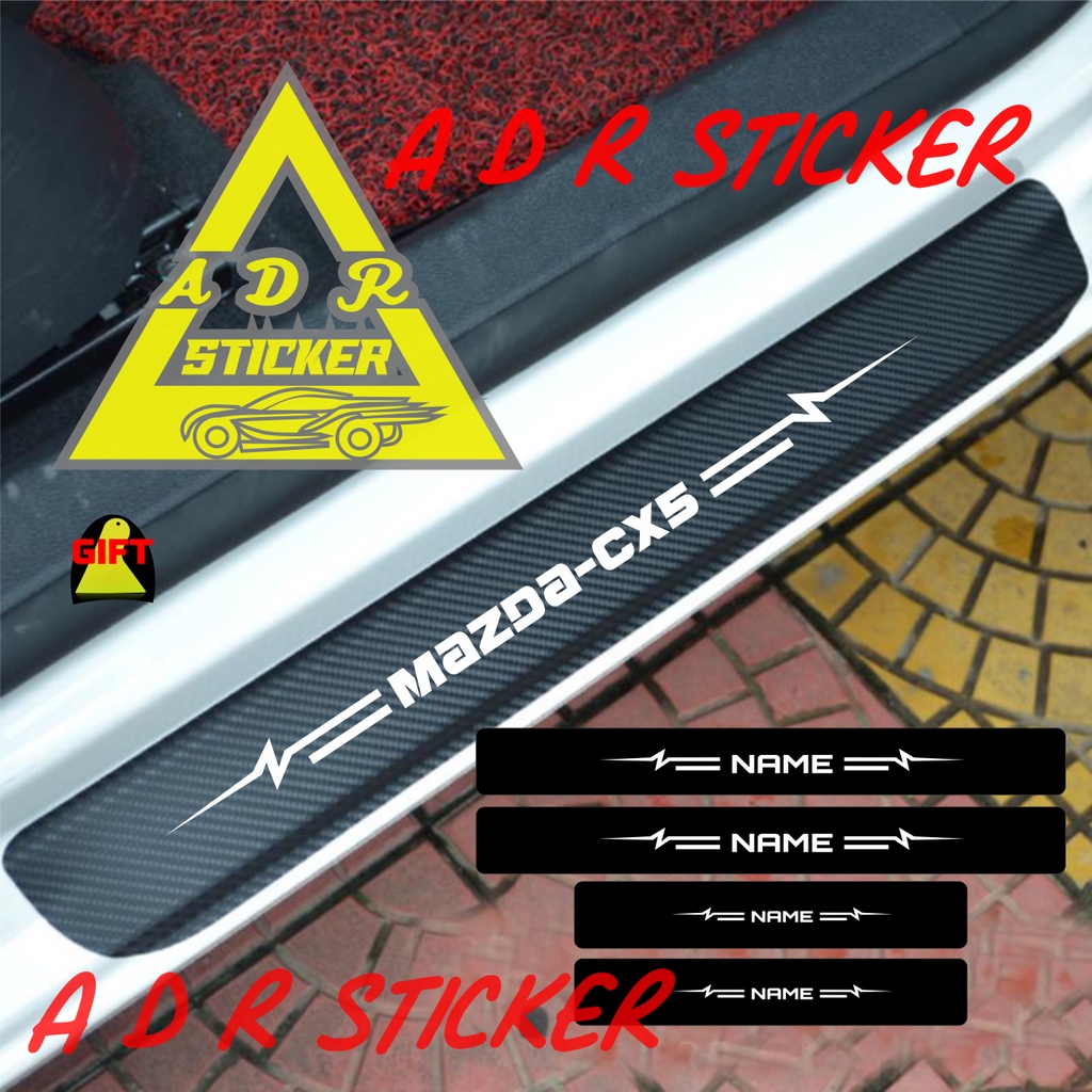 Jual 4 pecs stiker carbon 3D stiker pengaman pintu mobil mazda-cx5 ...