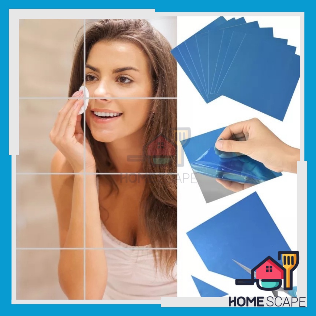 Jual Sticker Cermin Stiker Kaca Tempel Hiasan Dinding Mirror Wallpaper ...