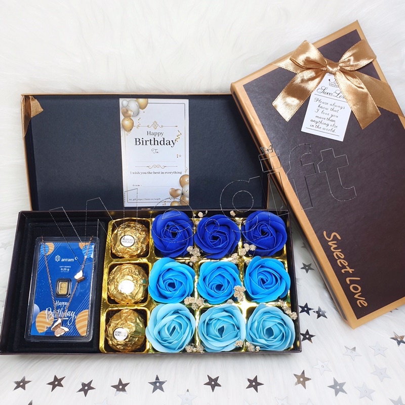 Jual Kado Emas Antam 0,25gr Birthday | Anniversary | Wedding dlm Flower ...