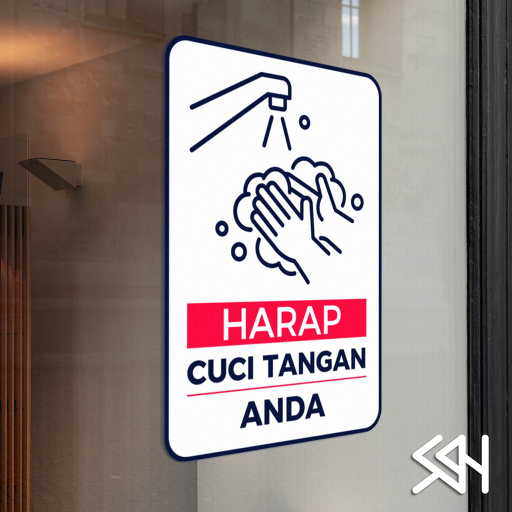 Jual A4 | Stiker Peringatan | Sticker Warning Sign | CUCI TANGAN ...