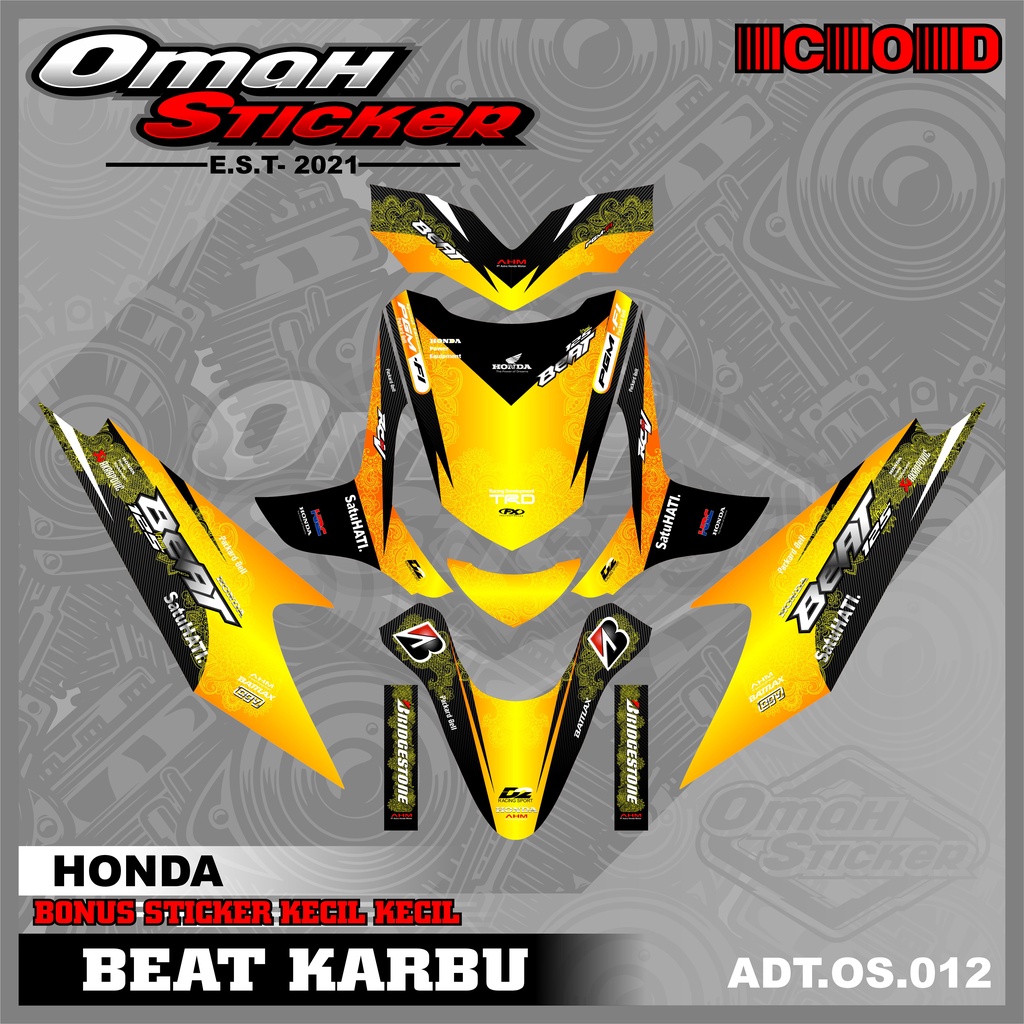 Jual Striping Decal BEAT KARBU. Sticker Striping Lis Variasi Full Body ...