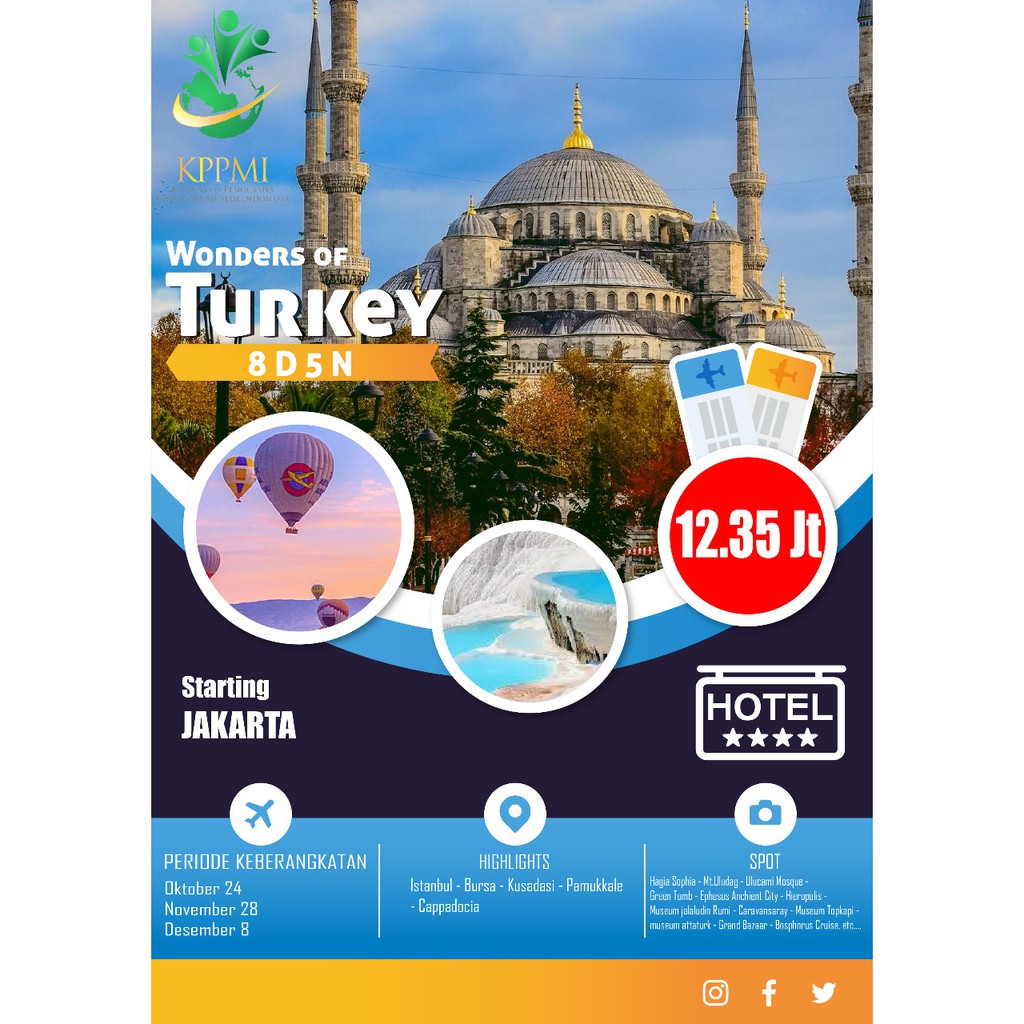 Jual Paket Tur Wisata Turki - Wonders of Turkey 8D 5N | Shopee Indonesia