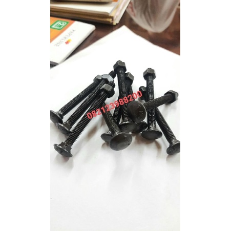 Jual baut CB hitam 5/16 x 3 inch panjang 7.5cm baut mur baut pagar baut ...