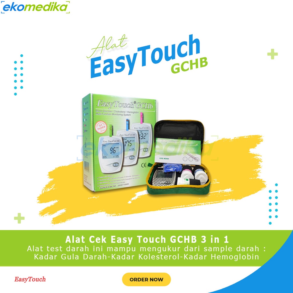 Jual Alat Easy Touch GCHb Cek Gula Darah Kolestrol Hb Easytouch ...