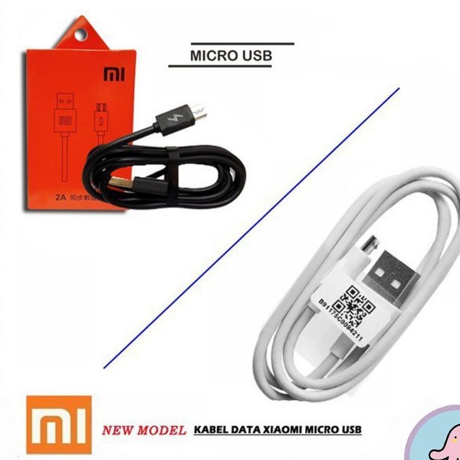 Jual Kabel Data Cable Xiaomi 2A Micro USB HITAM DAN PUTIH | Shopee Indonesia