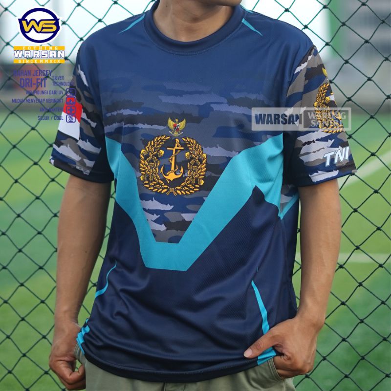 Jual Kaos Jersey TNI AL / Jersey TNI Al Angkatan Laut Fullprint / Kaos TNI Angkatan Laut Dryfit ...