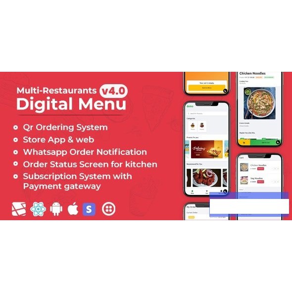 Jual Code Chef v4.2 - Multi-restaurant Saas - Contact less Digital Menu ...