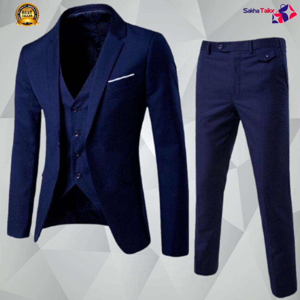 Jual Setelan Jas Pria - Stelan Jas Pria, Setelan Jas, Setelan Blazer, Jas Pria - Slim Fit ...