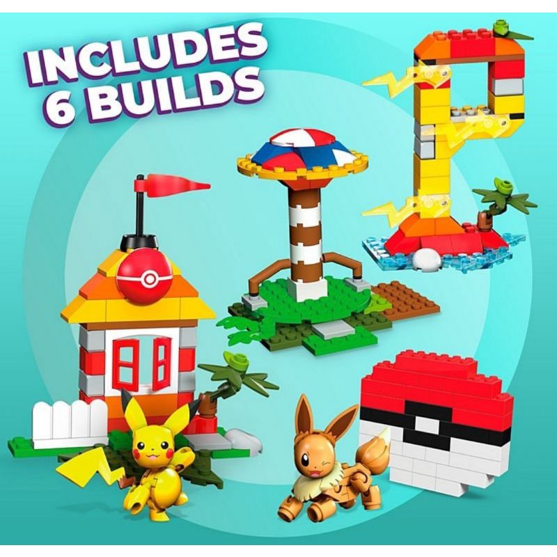 Jual Mega Construx Pokemon Building Box Pikachu Eevee brick loriginal ...