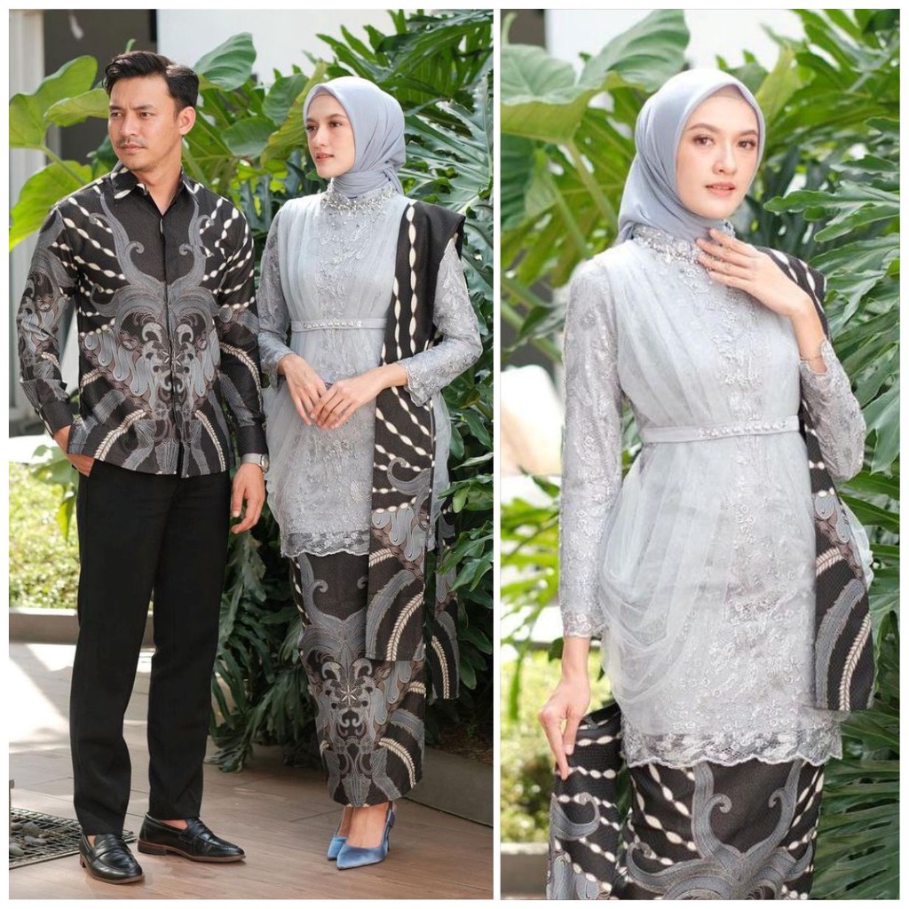 Jual Baju Couple Batik Kebaya Brokat Modern, Batik Kebaya Lamaran ...