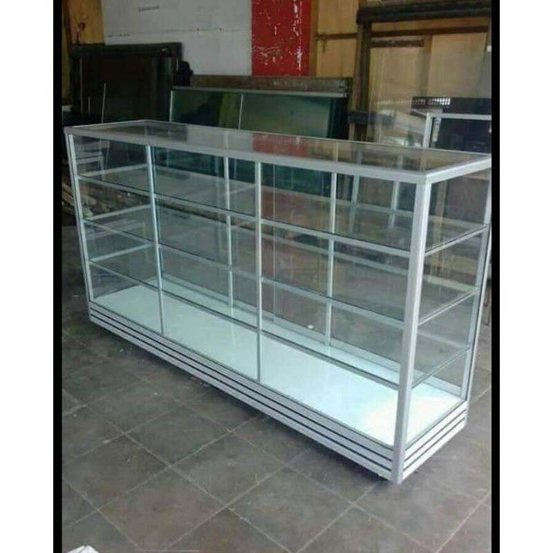 Jual etalase kaca / etalase toko / etalase alumunium | Shopee Indonesia