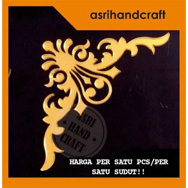 Jual MOTIF SUDUT PINGGIRAN DEKORASI FRAME MAHAR / CUTTING ACRYLIK GOLD ...