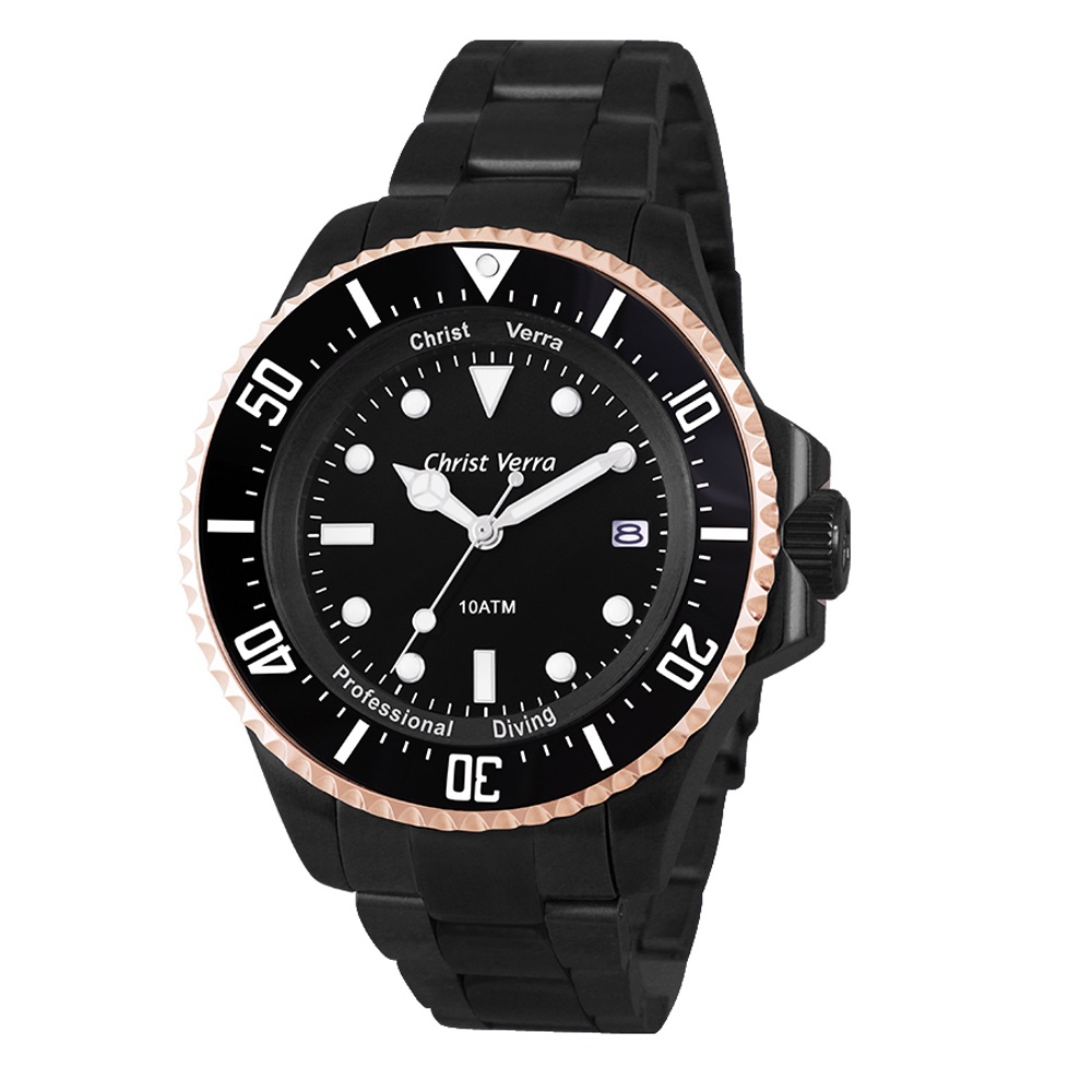 Jual Christ Verra Casual Men's Watches CV 71637G-18 BLK | Shopee Indonesia