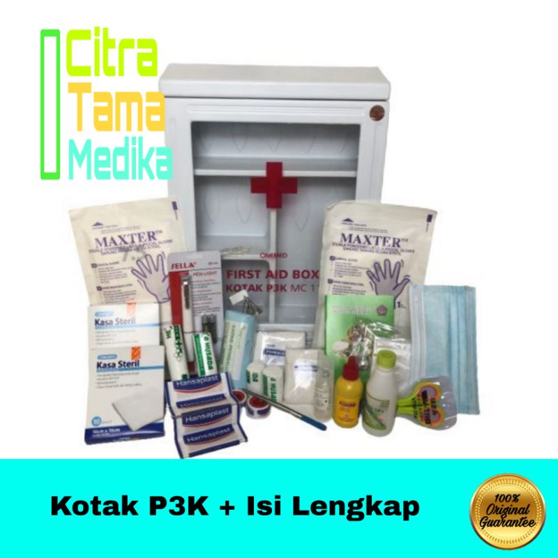 Jual Paket Kotak P3K Besar Dinding dan Isi Lengkap / Paket P3K Tipe A ...