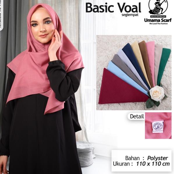 Jual MVZ SERI 1 Segi Empat Polos Kerudung / HIJAB / JILBAB Umama SCARF Basic Voal Polos GR Jualー ...