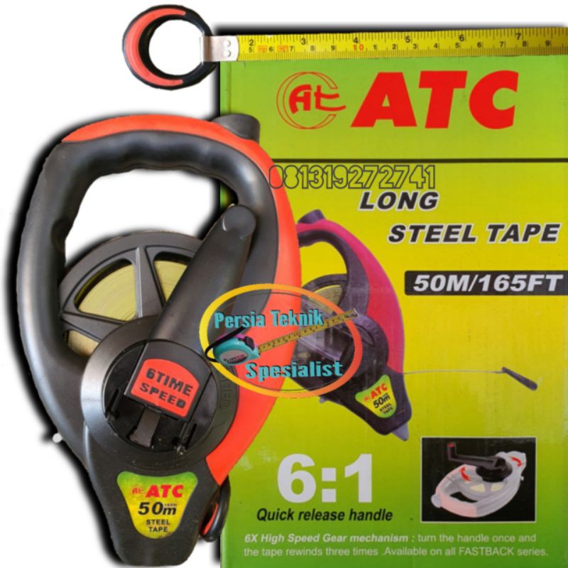 Jual Meteran roll besi ATC 50 METER 165 FEET Long steel | Shopee Indonesia