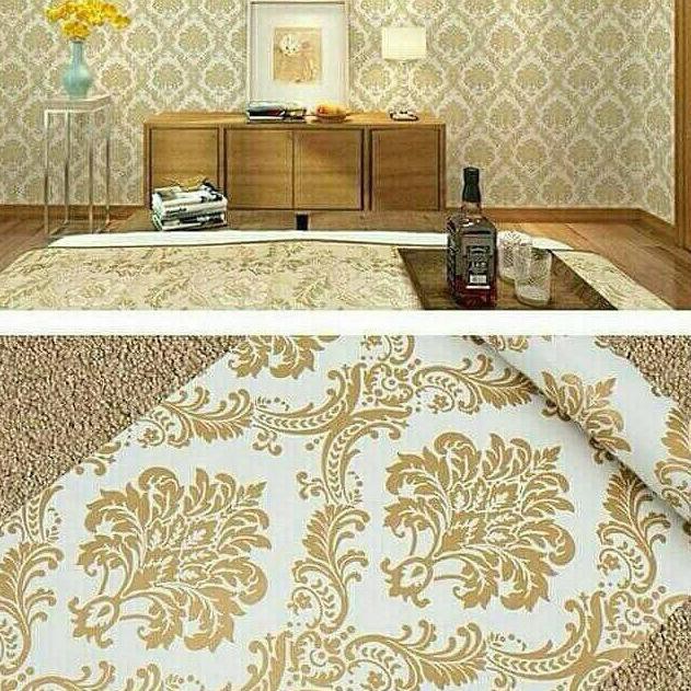 Jual Koleksi's hari's ini WALLPAPER DINDING Ukuran 45 cm x 10 M Motif Tema VINTAGE GOLD / BATIK ...