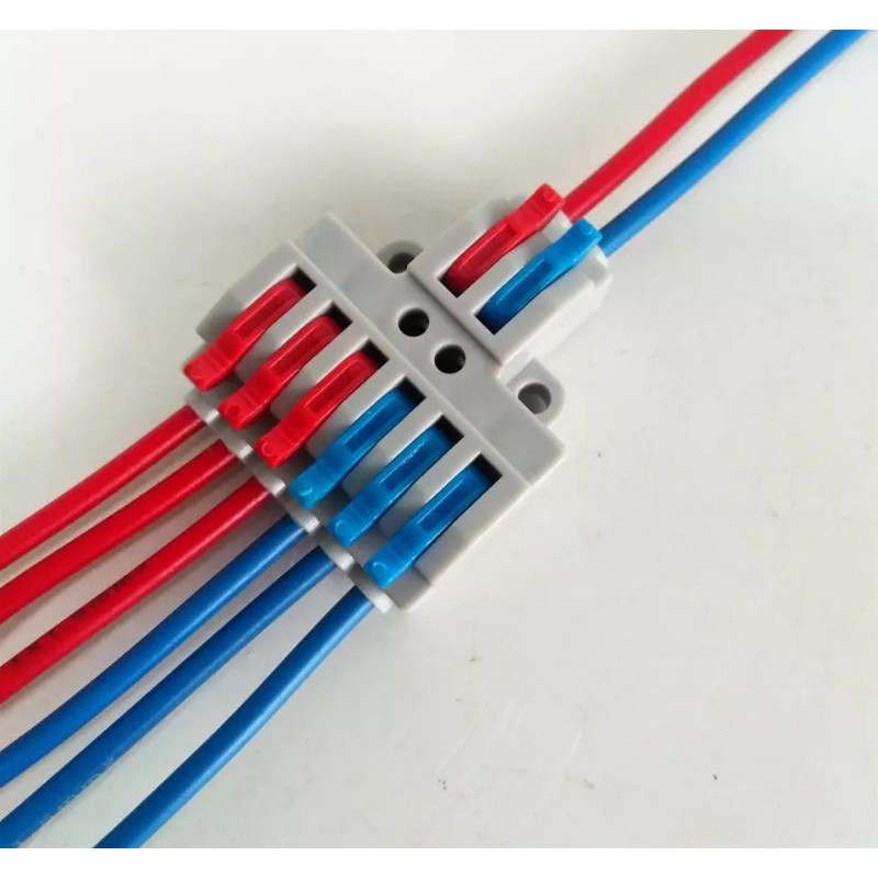 Jual Konektor Sambung Kabel Terminal Block Lever Cage Clamp 2 to 6 wire ...