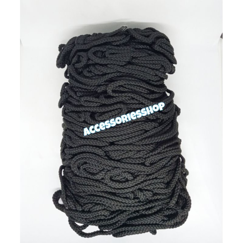 Jual Tali polyster hitam/tali sumbu/tali kepang-1kg | Shopee Indonesia