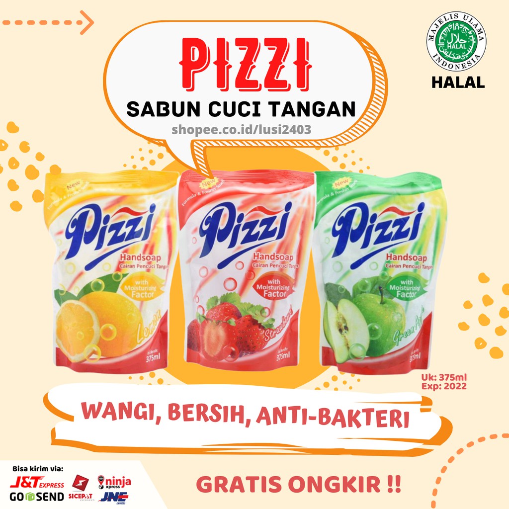 Jual SABUN CUCI TANGAN Pizzi 375ml Pouch Handsoap Handwash Hand ...
